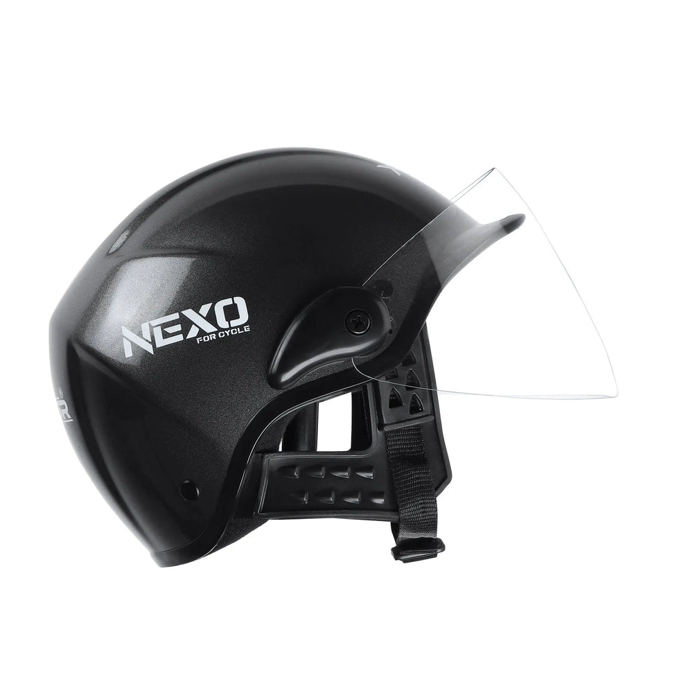 Xinor Nexo Half Helmet for Men and Women -Medium (Silver Black) - Xinor ...